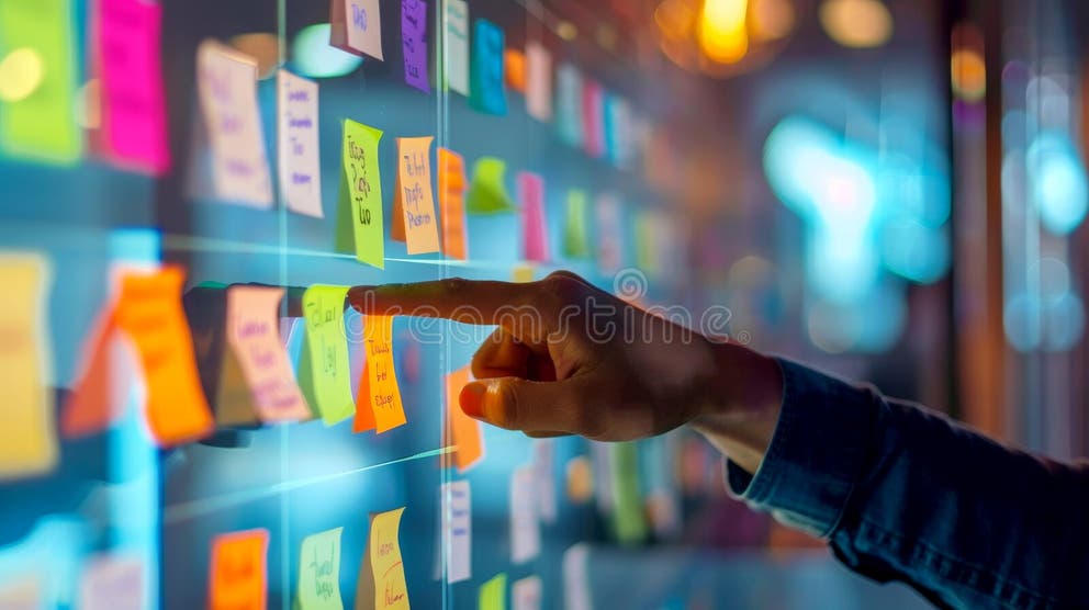 Agile Software Development Scrum Methodology Boards. Workflow, Finger ...