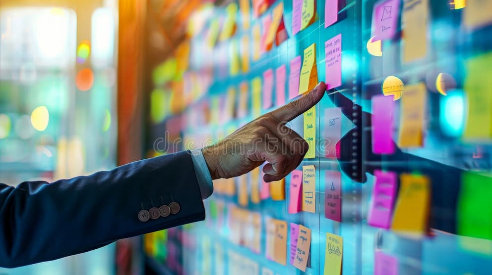 Agile Software Development Scrum Methodology Boards. Workflow, Finger ...