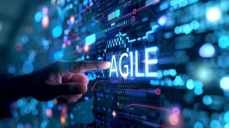 Agile Software Development Scrum Methodology Boards. Workflow, Finger ...