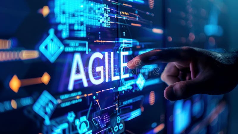 Agile Software Development Scrum Methodology Boards. Workflow, Finger ...