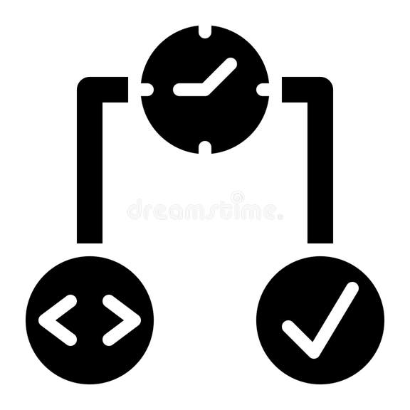 Lead Time, Software Development, Duration Glyph Solid Icon Stock Vector ...