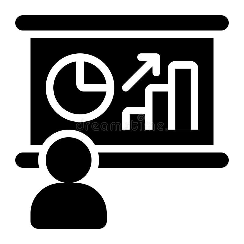 Presentation, Business, Presenter Glyph Solid Icon Stock Vector ...