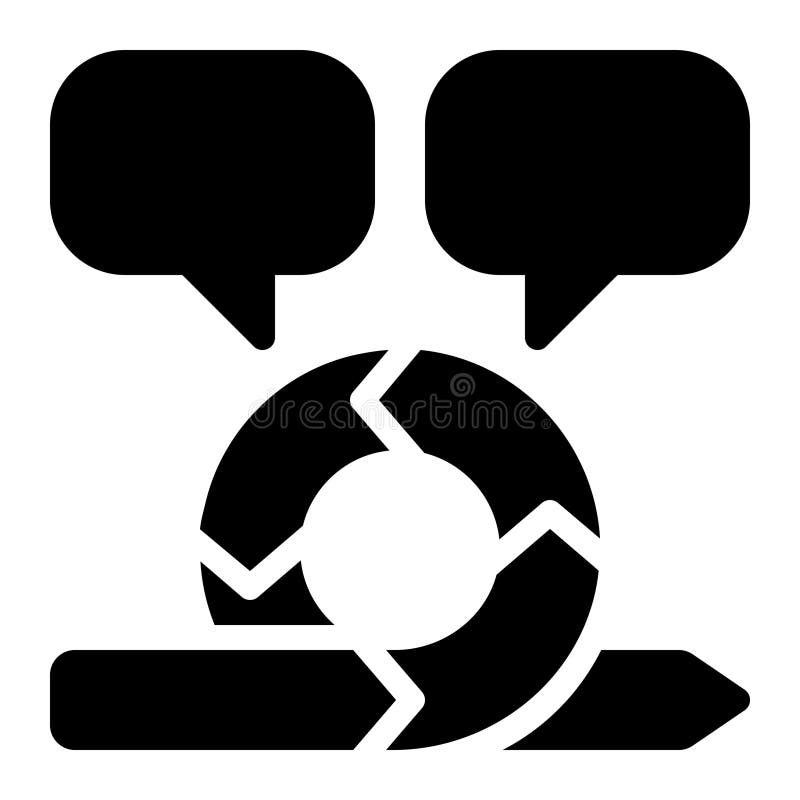 Feedback, Comment, Review Glyph Solid Icon Stock Vector - Illustration ...