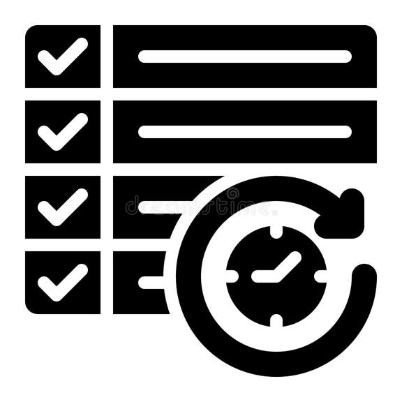 Daily Tasks, daily, Schedule Glyph Solid Icon Stock Vector ...