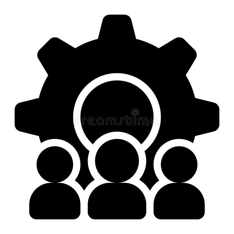 Team Work, Teamwork, Development Team Glyph Solid Icon Stock Vector ...