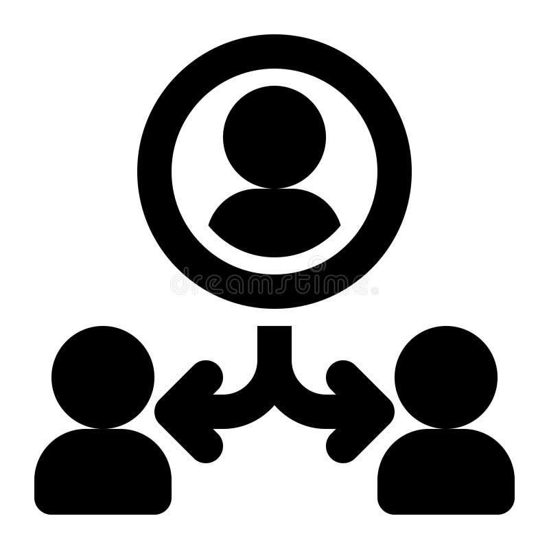 Delegate, Delegation, Delegating Glyph Solid Icon Stock Vector ...