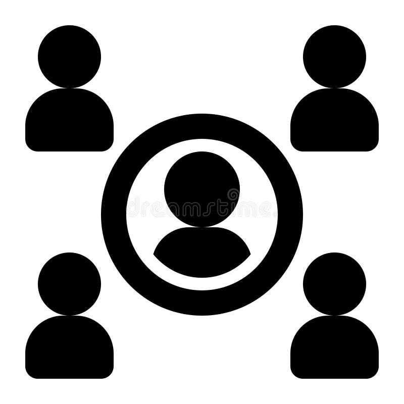 Team Leader, Leadership, Team Glyph Solid Icon Stock Vector ...