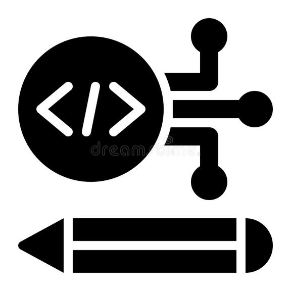 Application Design, System Design, Programming Glyph Solid Icon Stock Vector - Illustration of ...