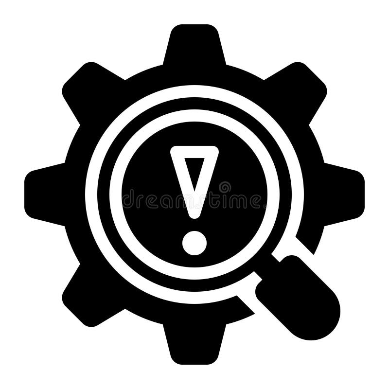 Risk Analysis, Risk Detection, Risk Control Glyph Solid Icon Stock ...