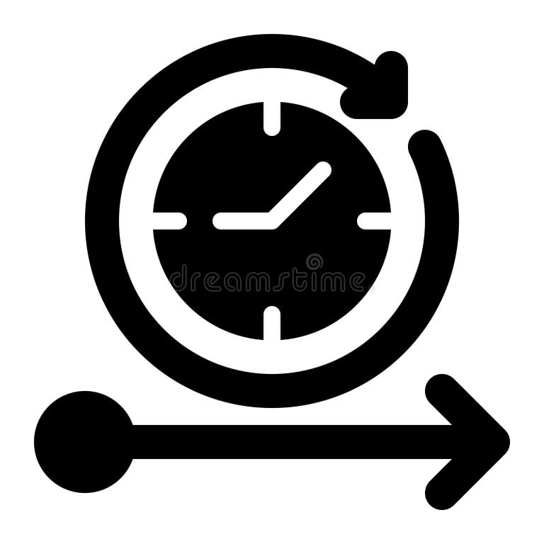 Duration, Time, Period Glyph Solid Icon Stock Vector - Illustration of ...