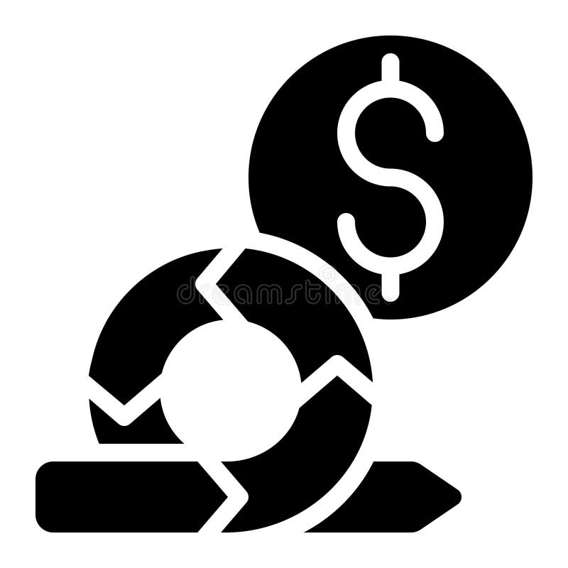 Budgeting, Budget, Cost Glyph Solid Icon Stock Vector - Illustration of ...