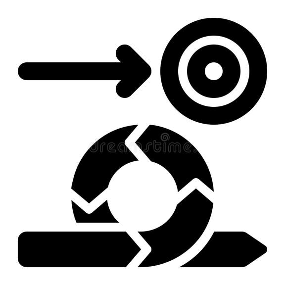 Project Goals, Target, Objective Glyph Solid Icon Stock Vector ...