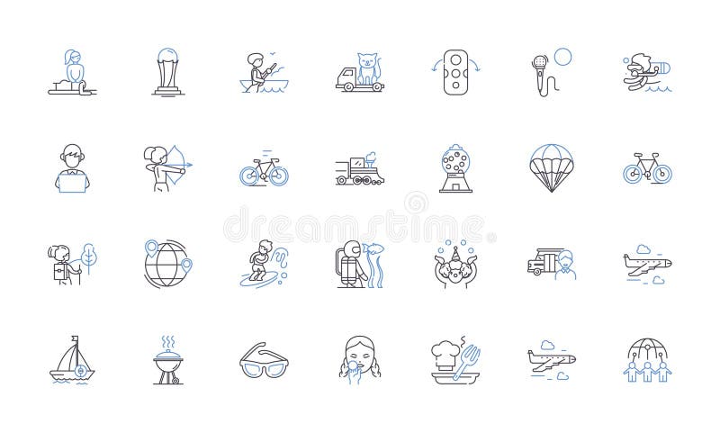 Agile Sports Line Icons Collection Flexibility Adaptability Agility