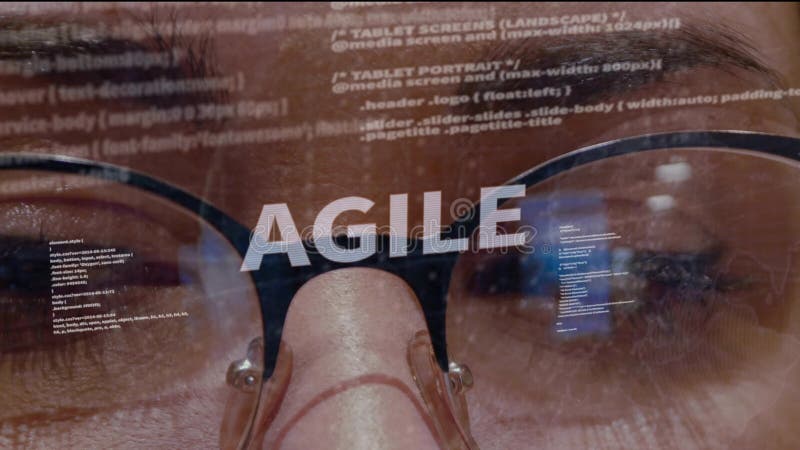 Agile Text on Background of Developer Stock Video - Video of agile ...