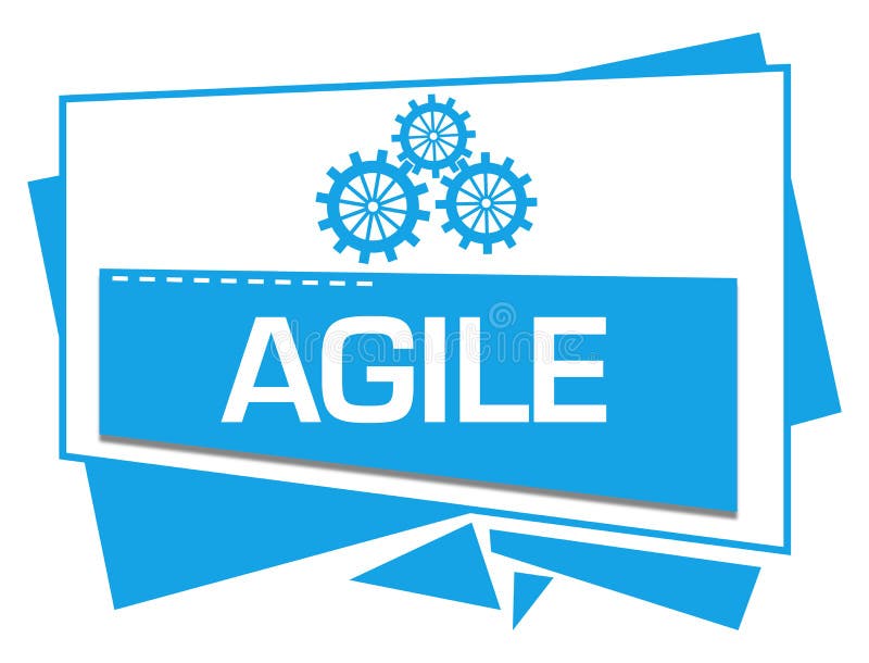 Agile Text on Blue Background. Vector Illustration for Agile Project ...