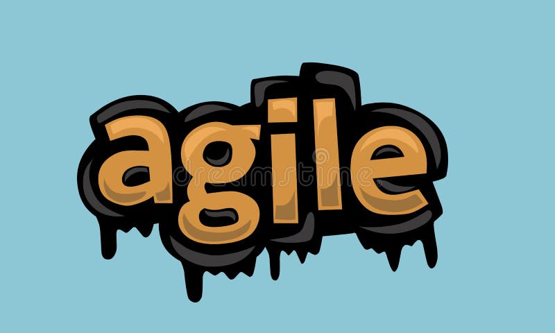 AGILE Writing Vector Design on Blue Background Stock Vector ...