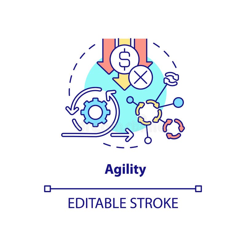Agility concept icon stock vector. Illustration of development - 239817612