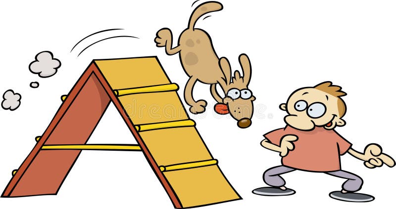 Agility dog stock vector. Image of course, tail, jumping - 13857580