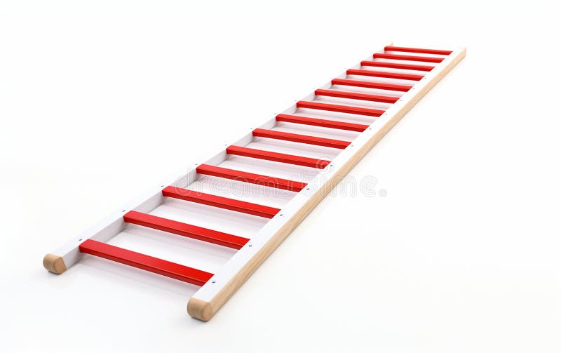 Agility Ladder Against Clean White Stock Illustration - Illustration of ...