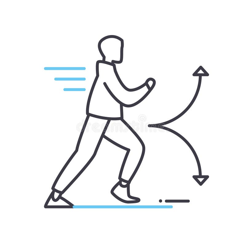 Agility Line Icon, Outline Symbol, Vector Illustration, Concept Sign ...