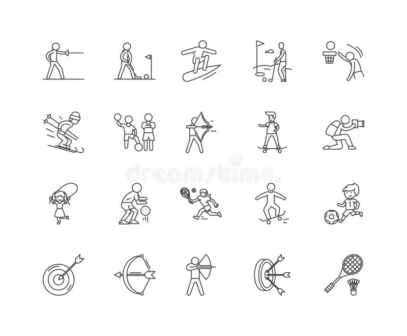 Agility Line Icons, Signs, Vector Set, Outline Illustration Concept ...