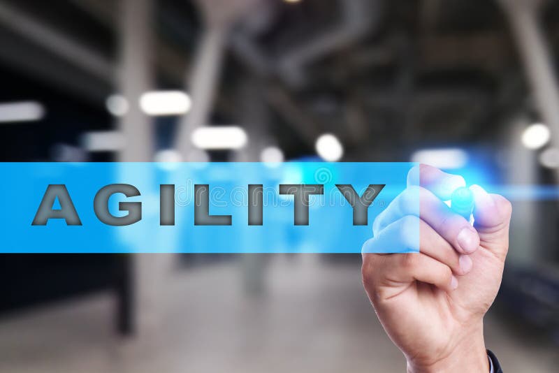 Agility Text on Virtual Screen. Business Technology and Internet ...