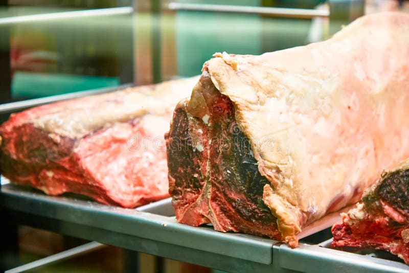 Aging Beef in the Chamber, a Rib Eye Stock Image - Image of buffalo ...
