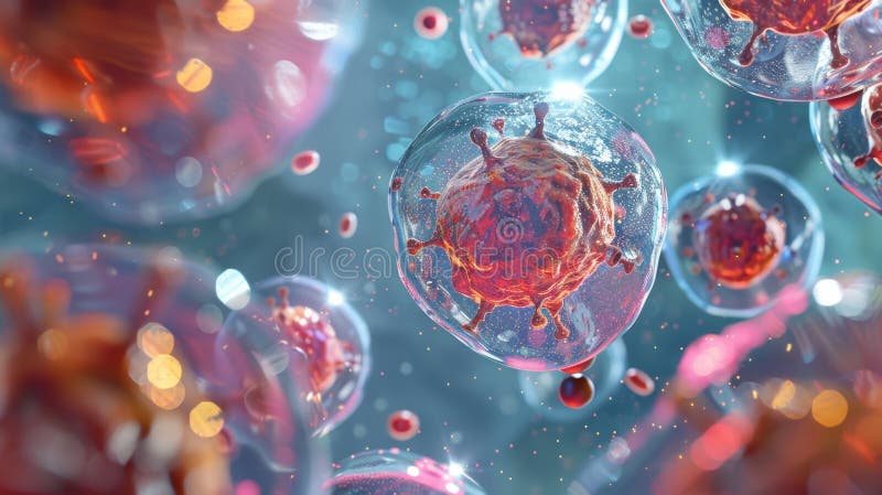 Aging Cell Surrounded by Apoptotic Cells Indicating the Process of ...