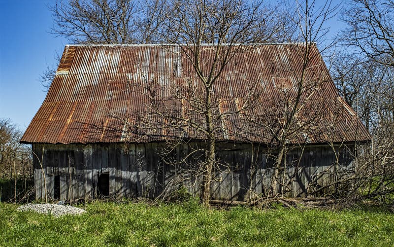 A Aging Distress Barn in a Rural Area. Stock Photo - Image of rural ...
