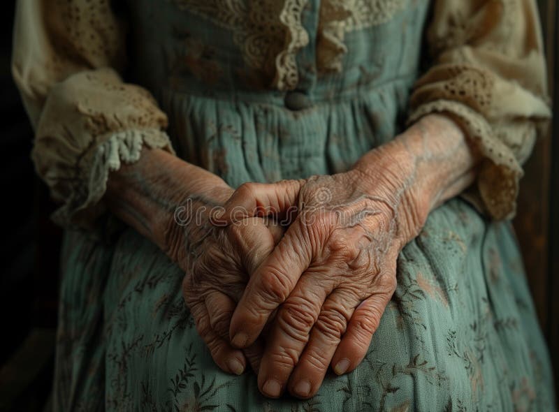 Aging Process - Close Up Very Old Woman Hands and Skin Stock Photo ...