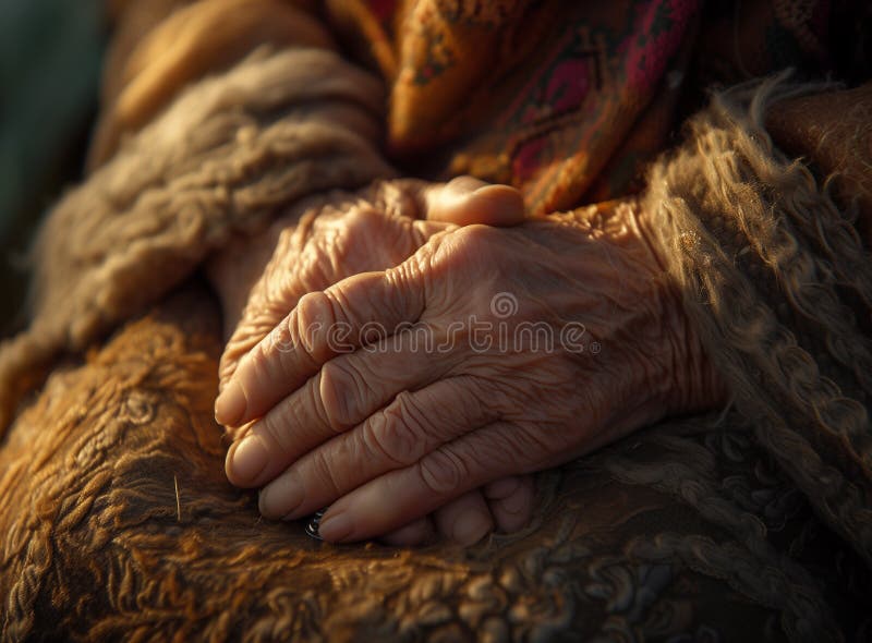 Aging Process - Close Up Very Old Woman Hands and Skin Stock Photo ...
