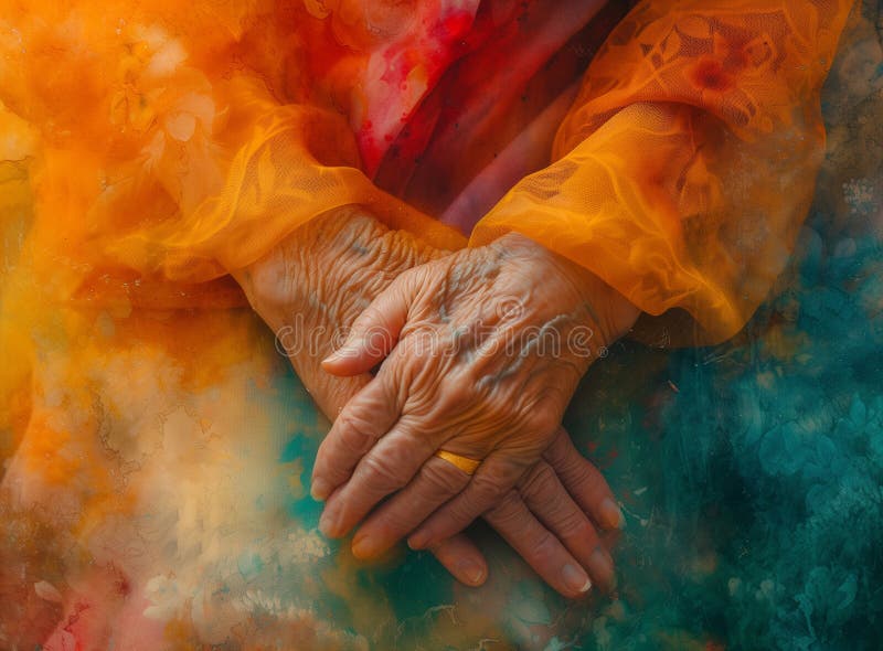 Aging Process - Close Up Very Old Woman Hands and Skin Stock Image ...