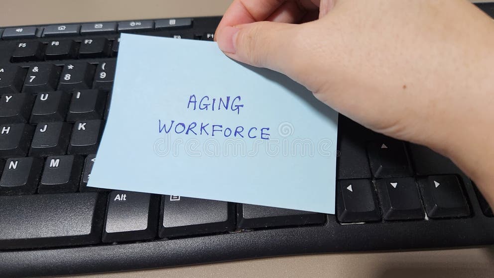 Aging Workforce. Increase in Number of Elderly Workers Stock Photo ...