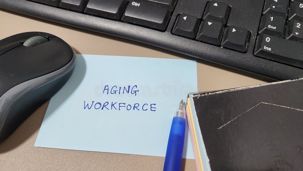 Aging Workforce. Increase in Number of Elderly Workers Stock Image ...