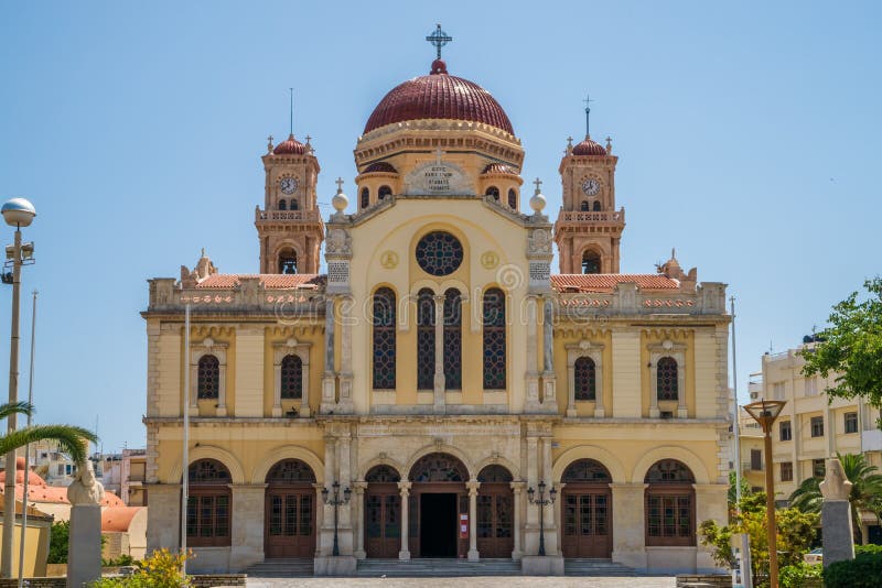 Agios Minas Cathedral, Cidade De Heraklion Imagem de Stock - Imagem de ...