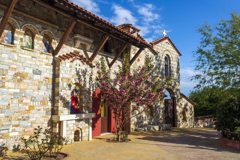 Agiou Panteleimonous Monastery in Penteli, Greece Stock Photo - Image ...