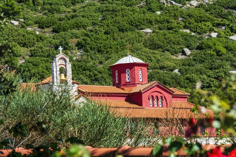 Agiou Panteleimonous Monastery in Penteli, Greece Stock Image - Image ...