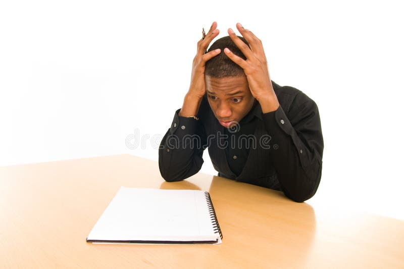Agitated man stock image. Image of anxious, agitated, notebook - 6568447