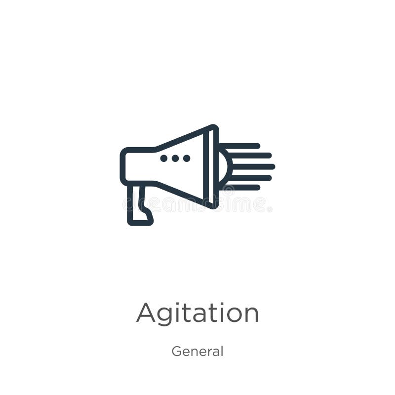 Agitation Linear Icon. Modern Outline Agitation Logo Concept on Stock ...