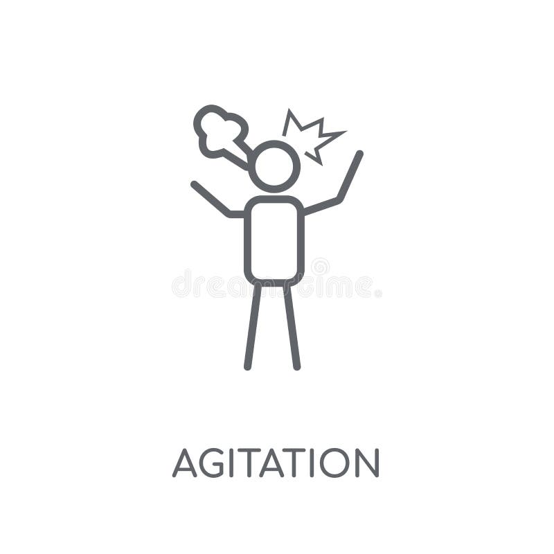 Agitation Linear Icon. Modern Outline Agitation Logo Concept on Stock ...