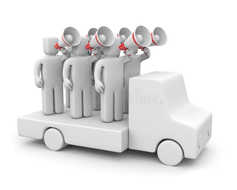 Agitation or promotion stock illustration. Illustration of arrive ...