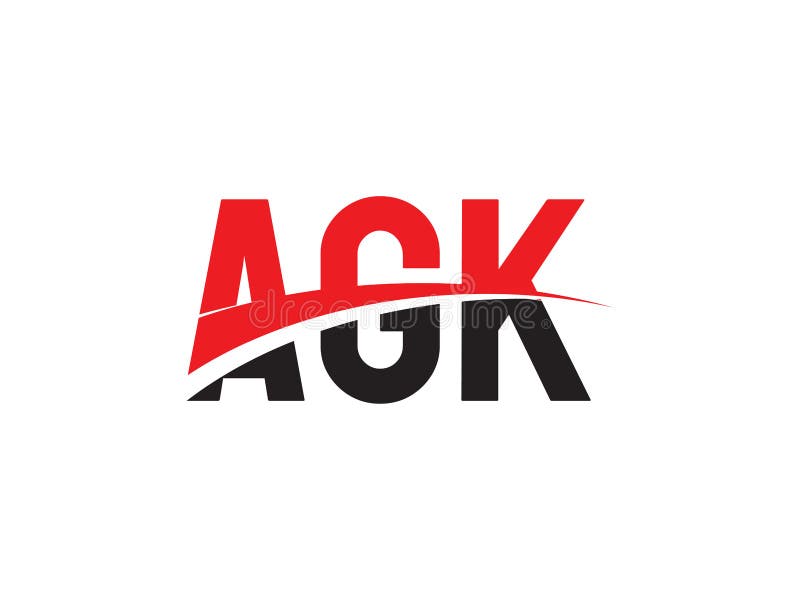 AGK Letter Initial Logo Design Vector Illustration Stock Vector ...