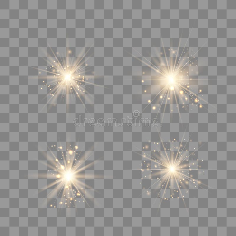 Gold glow light set stock vector. Illustration of background - 144273439