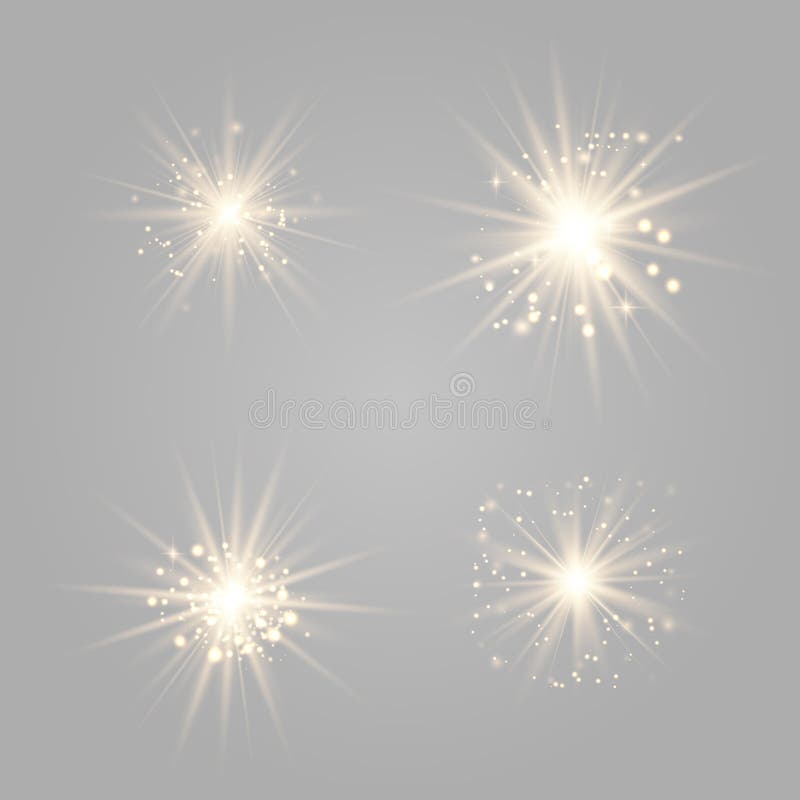 Gold glow light set stock vector. Illustration of explosion - 144281717