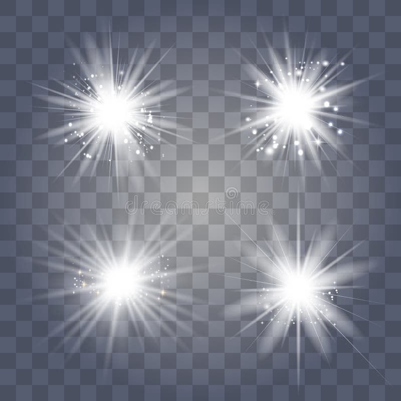 White glow light set stock vector. Illustration of glowing - 144313310