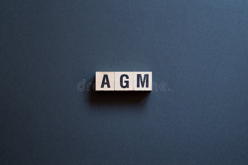AGM - Annual General Meeting,word Concept on Cubes Stock Image - Image ...