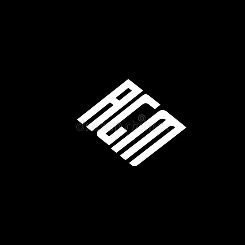 AGM Letter Logo Design on Black Background Stock Illustration ...