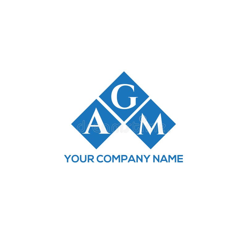 AGM Letter Logo Design on WHITE Background. AGM Creative Initials ...