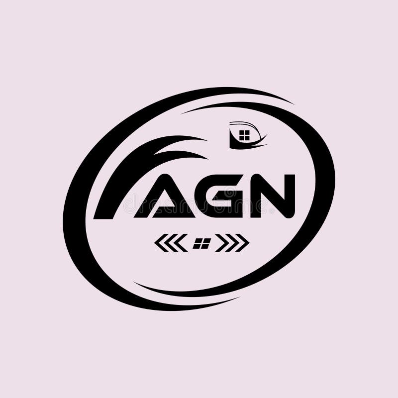 AGN Letter Logo Design. AGN Simple and Modern Monogram Logo Stock ...