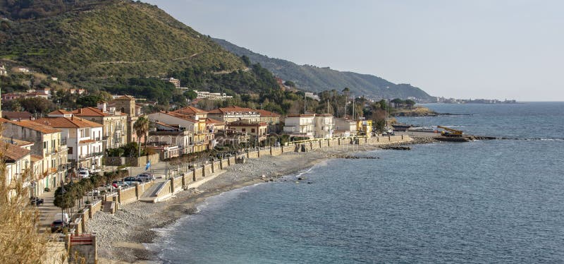 Agnone Cilento Village, from Cilento Coast, Italy Stock Image - Image ...
